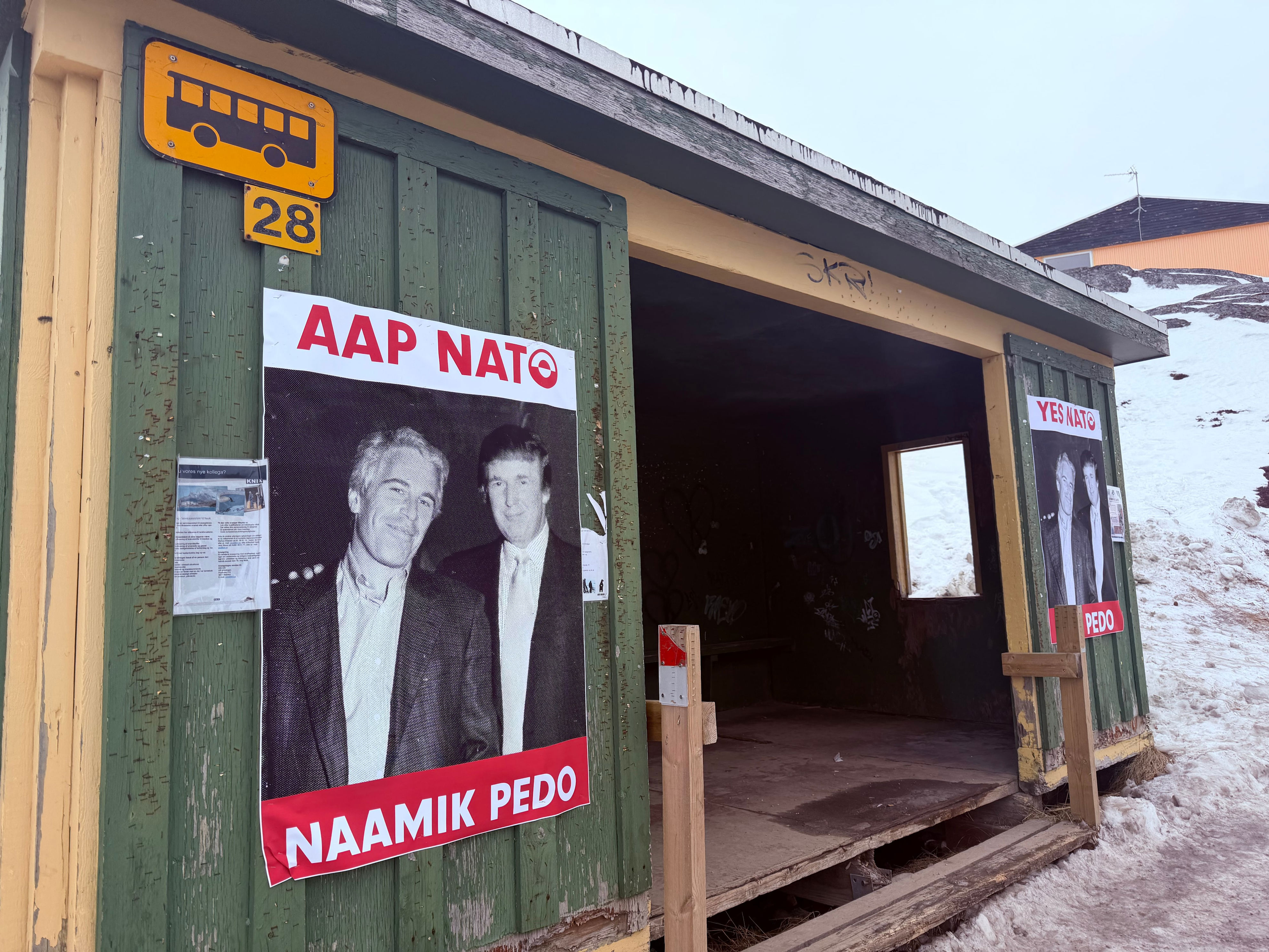 Greenland protesters link Trump to Epstein in anti-US posters