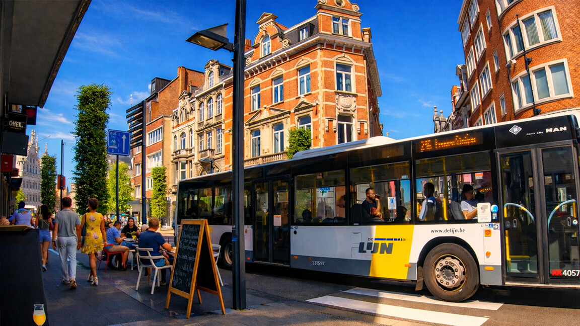 Život v ulicích centra Leuvenu