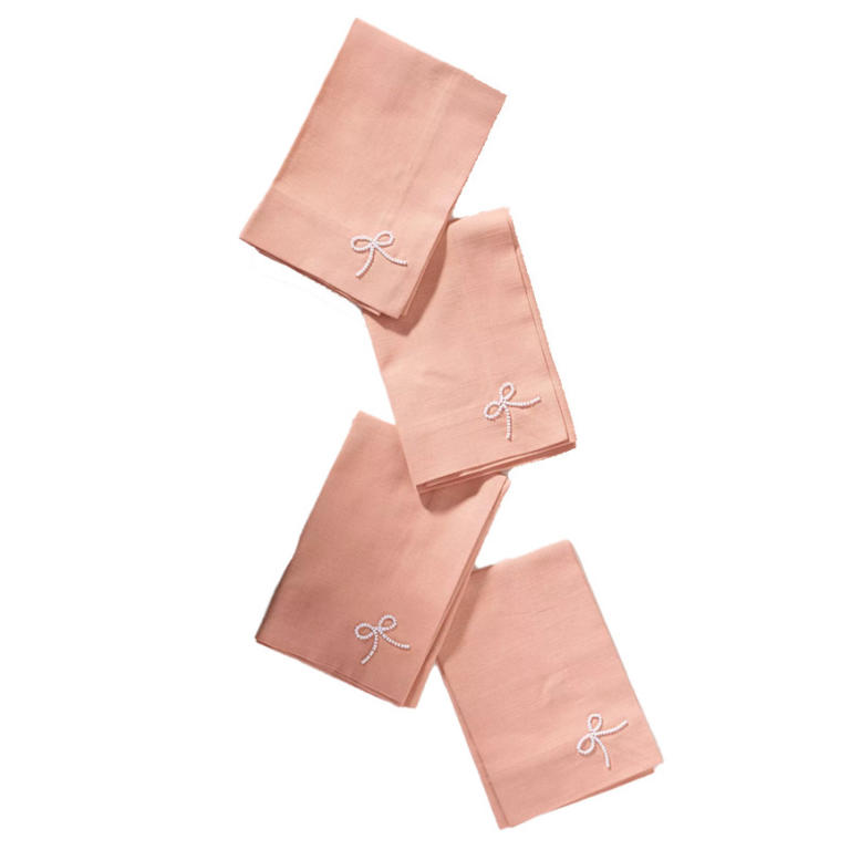 Transform your table decor with Anthropologie's $30 beaded bow napkins set