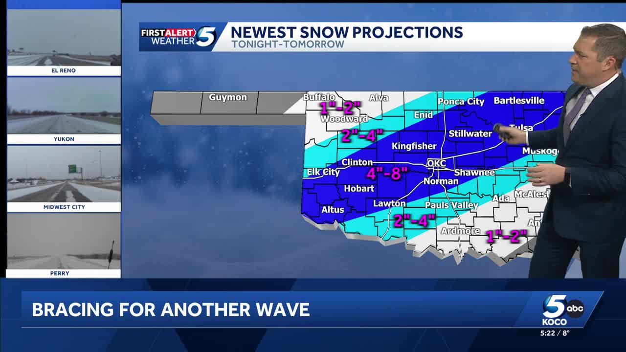 Oklahoma winter storm update: As many as 8 inches of snow possible in ...