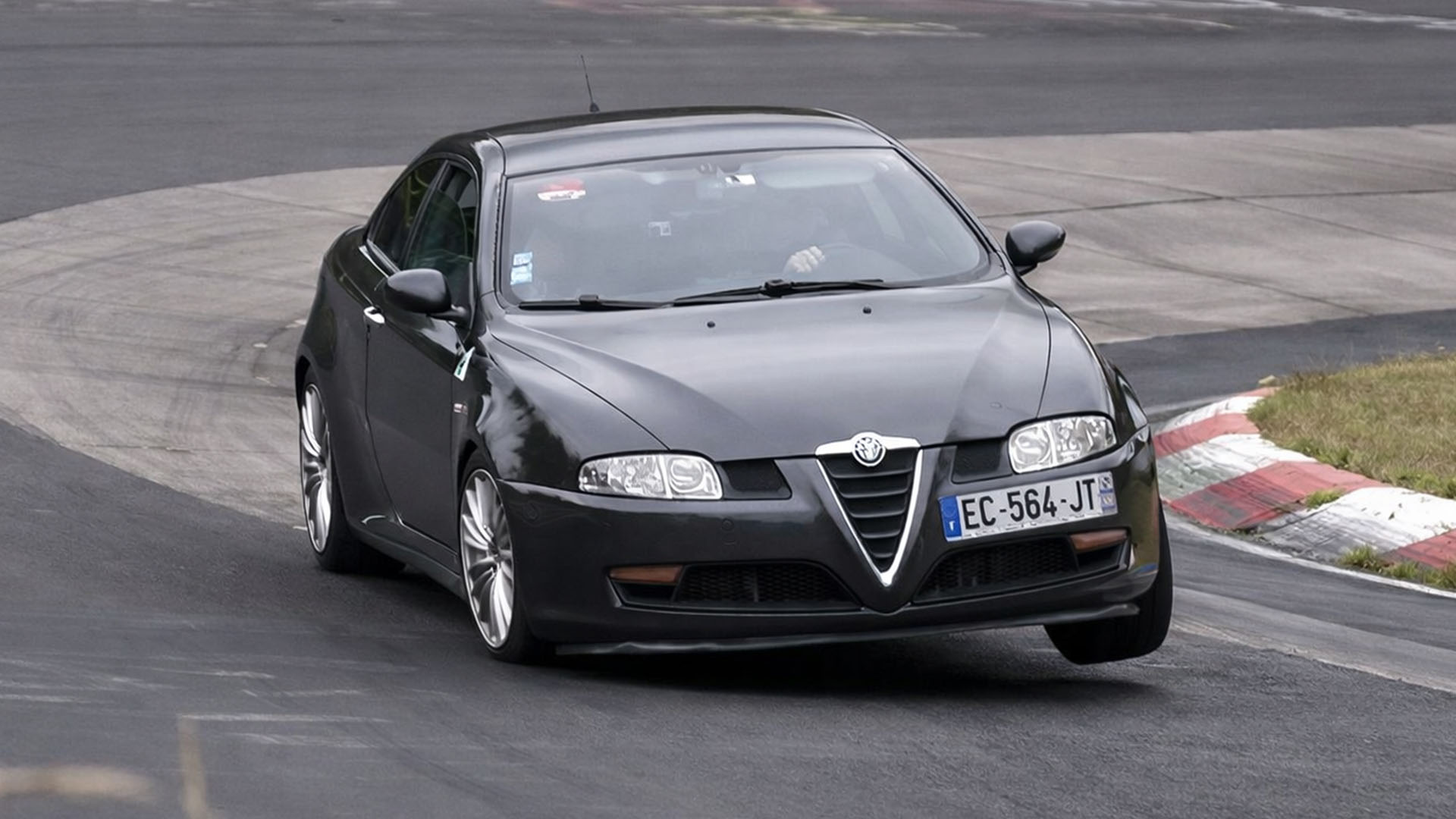 Cars go airborne during Touristenfahrten Nürburgring