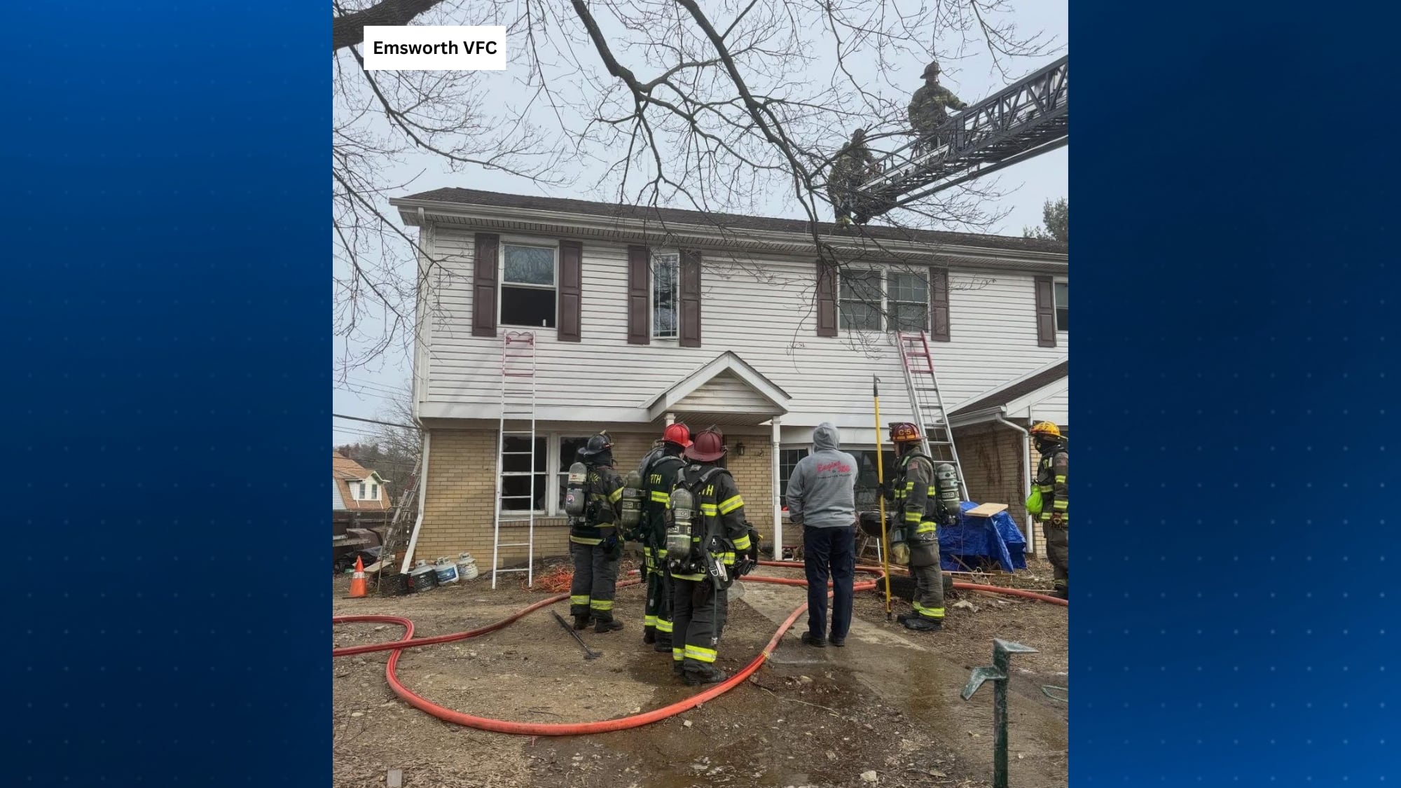 Crews extinguish ceiling fire in Allegheny County