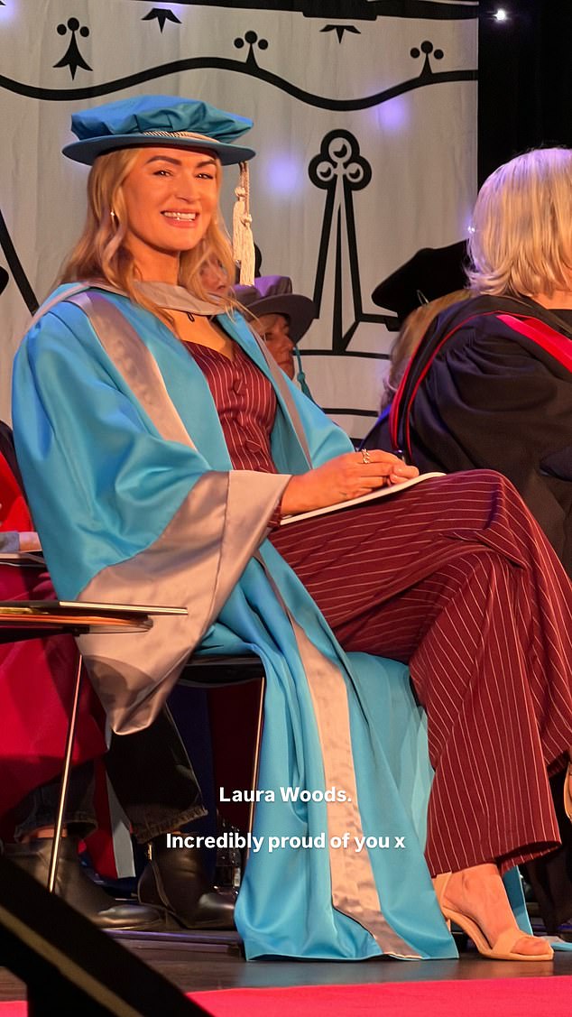 Emotional Laura Woods beams as she is awarded an honorary doctorate in ...