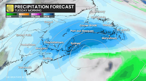 20-30+ cm of snow as long-duration storm hits Atlantic Canada