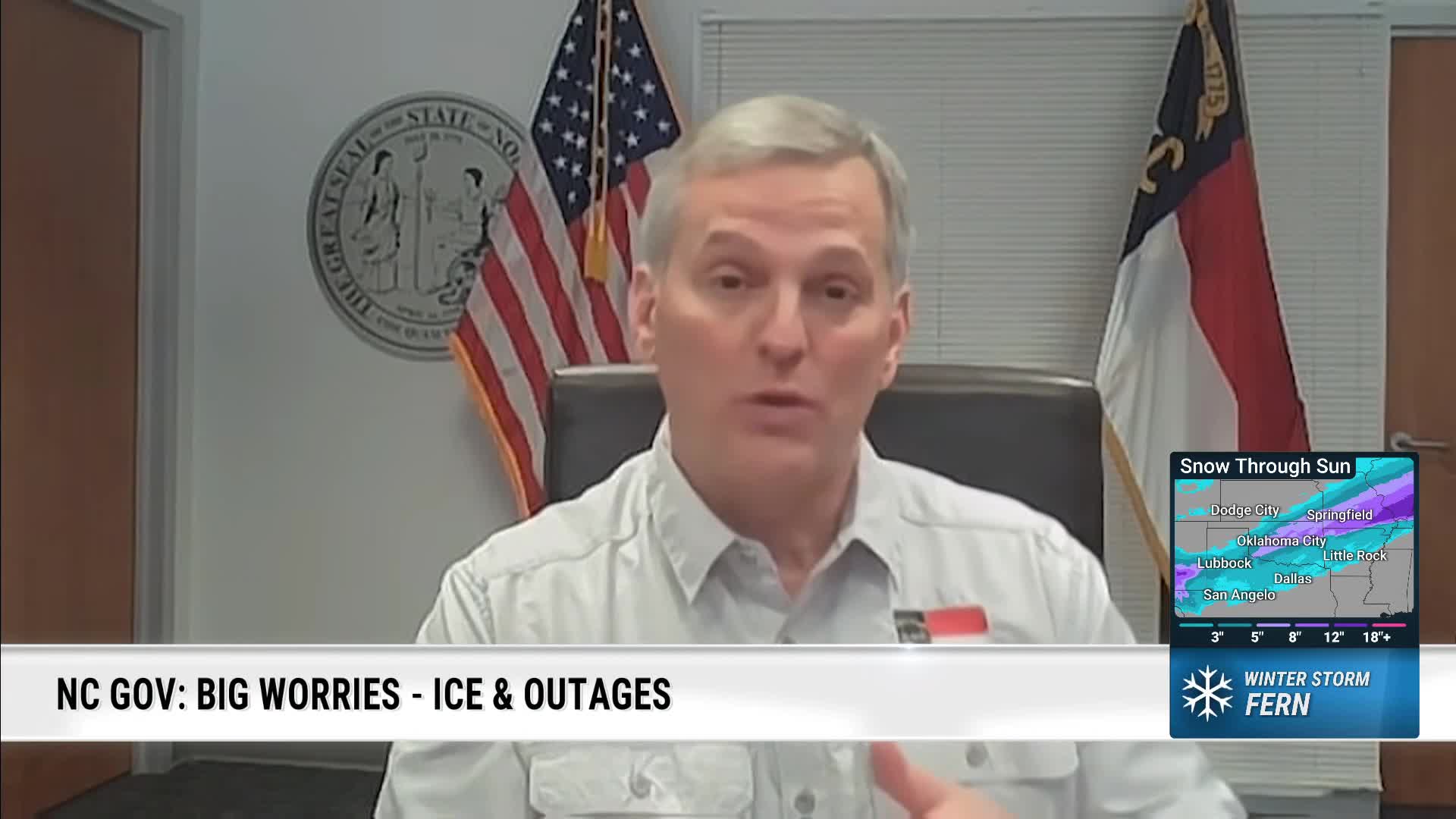 NC governor breaks down winter storm damage