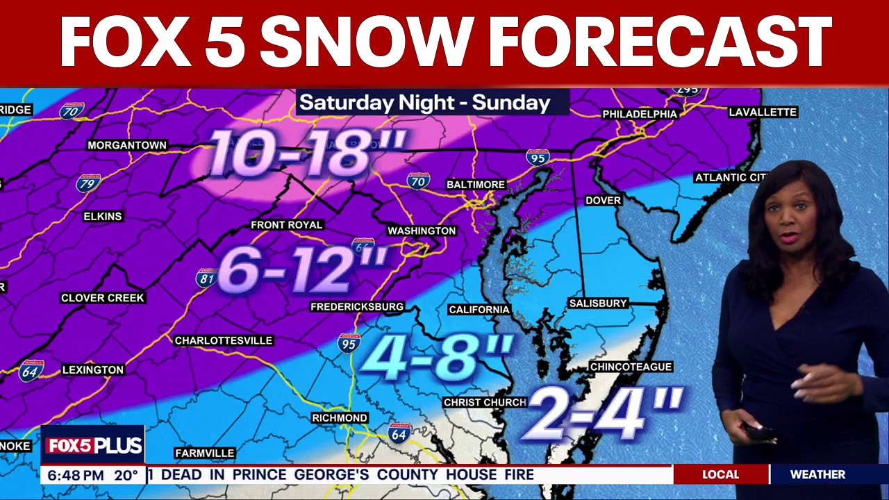 Snow forecast: Winter storm warning issued for DC region