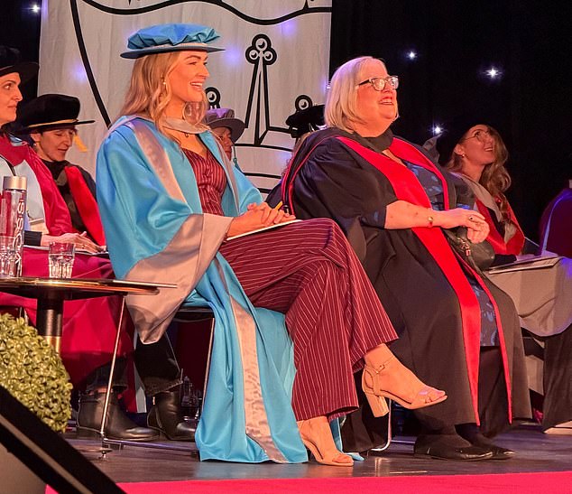 Emotional Laura Woods beams as she is awarded an honorary doctorate in ...