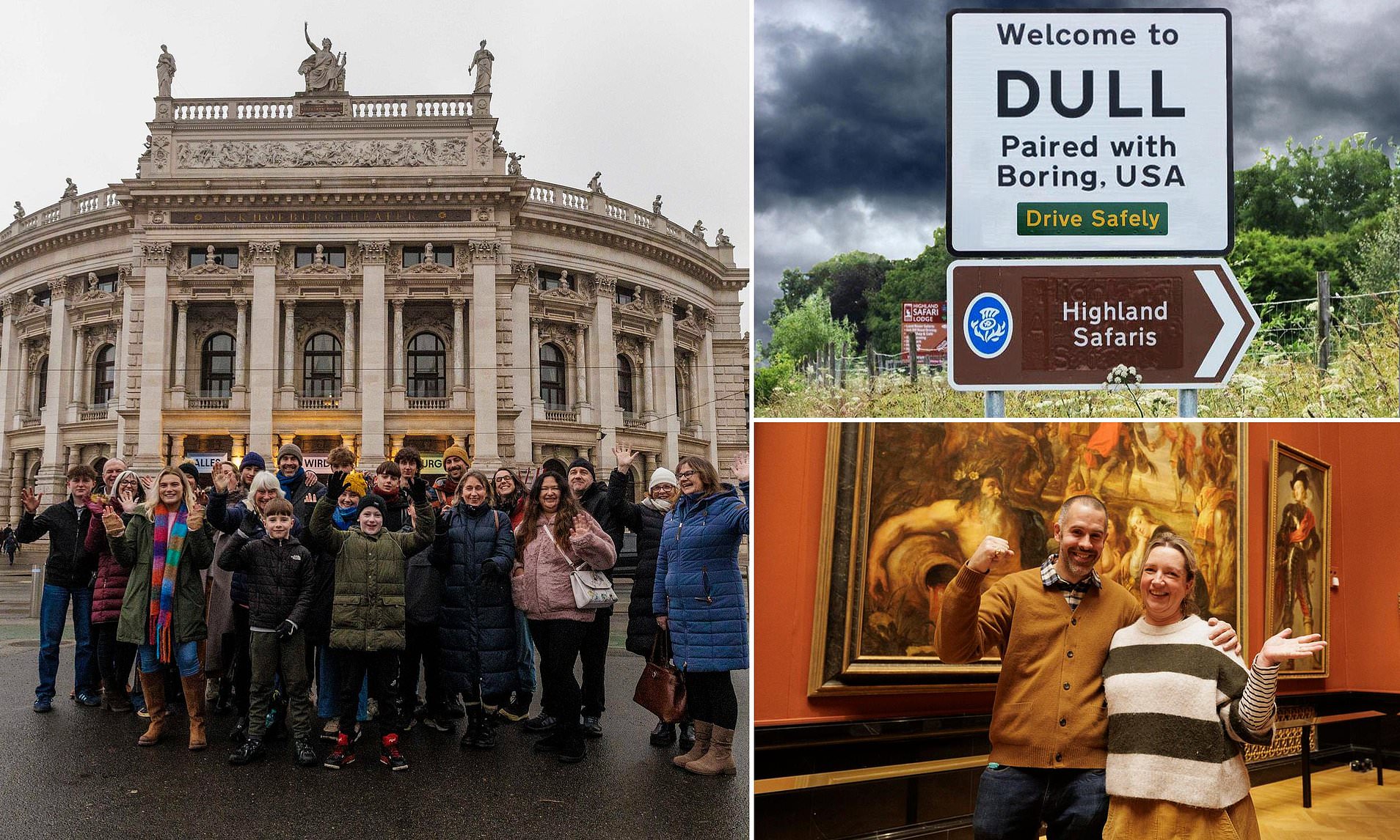 We're not dull say Scots villagers... and we're all in vibrant Vienna ...