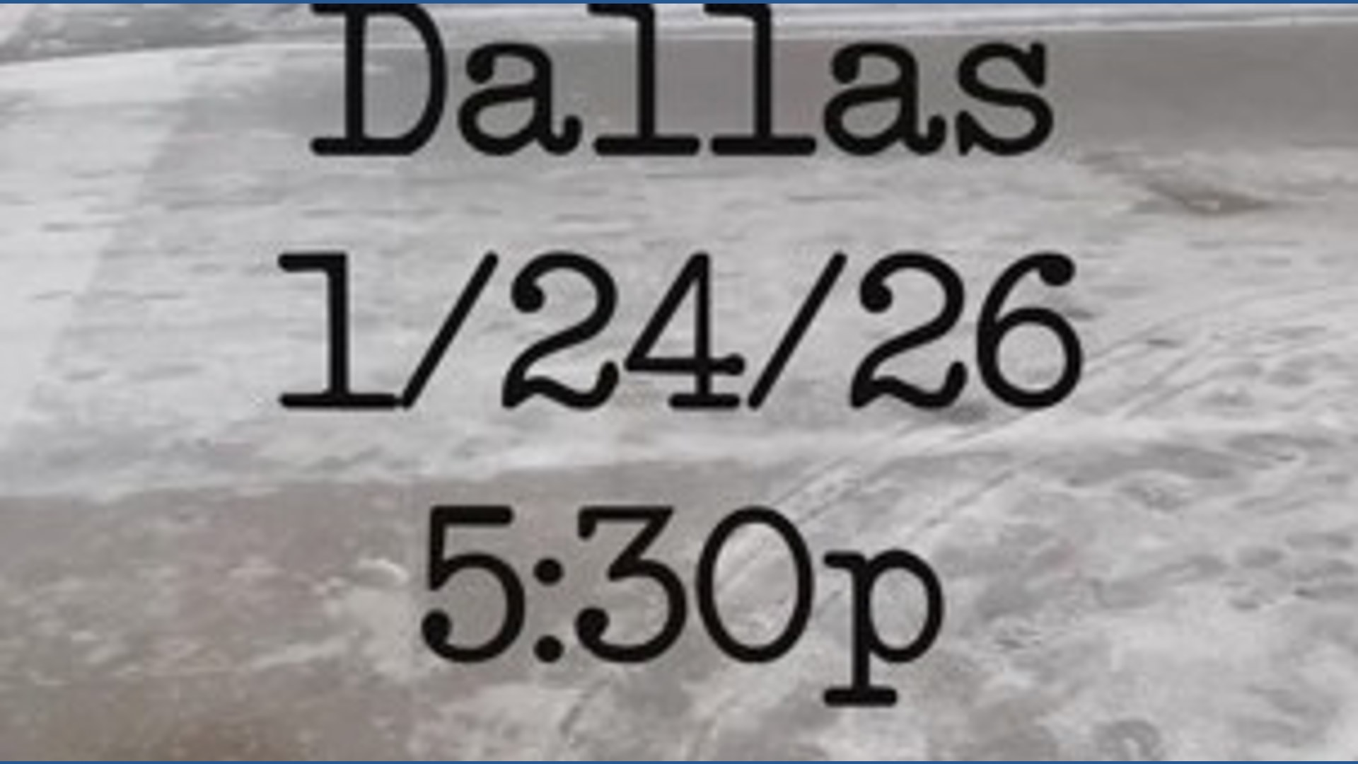 Slushy walk through downtown Dallas