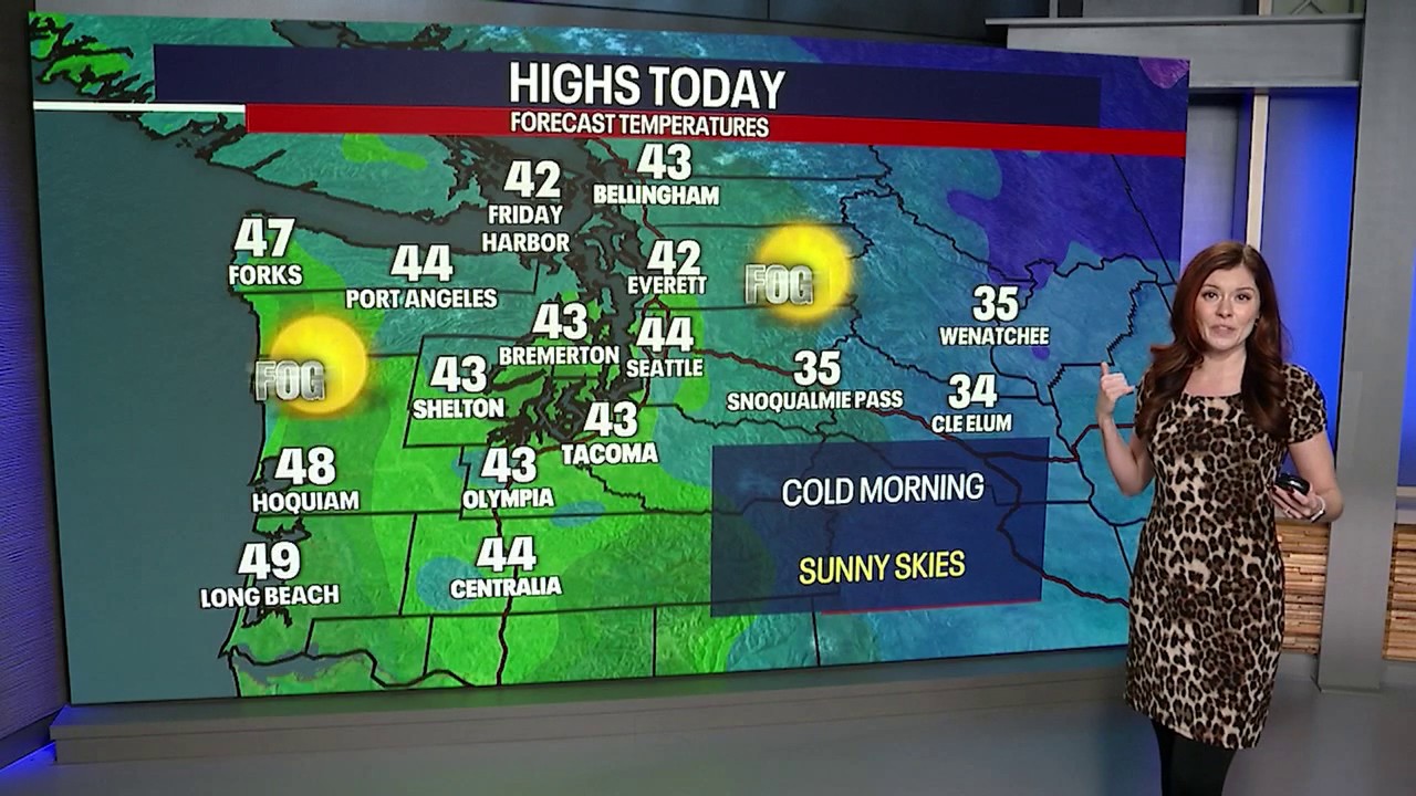 Seattle weather: Cold temps and plenty of sunshine