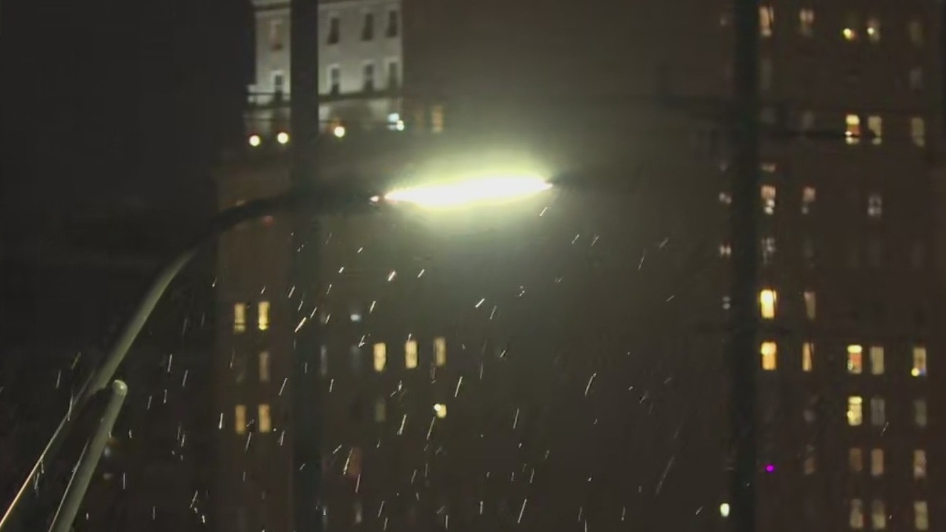 Watch: Sleet falls in Winston-Salem