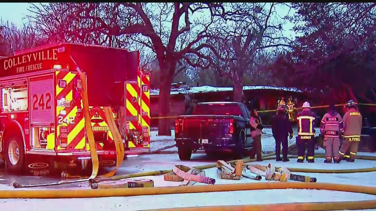 One dead, two displaced after Colleyville house fire