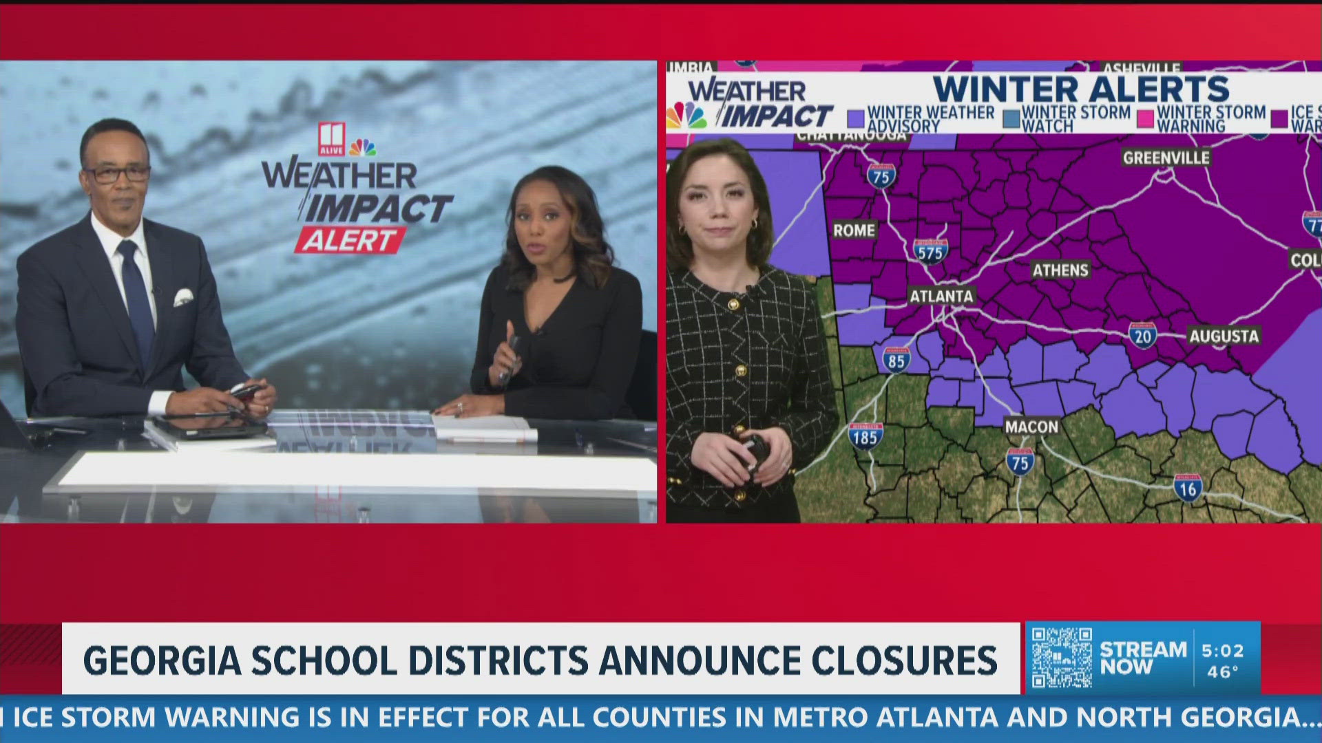 Winter storm update | Tracking winter weather moving into north Georgia