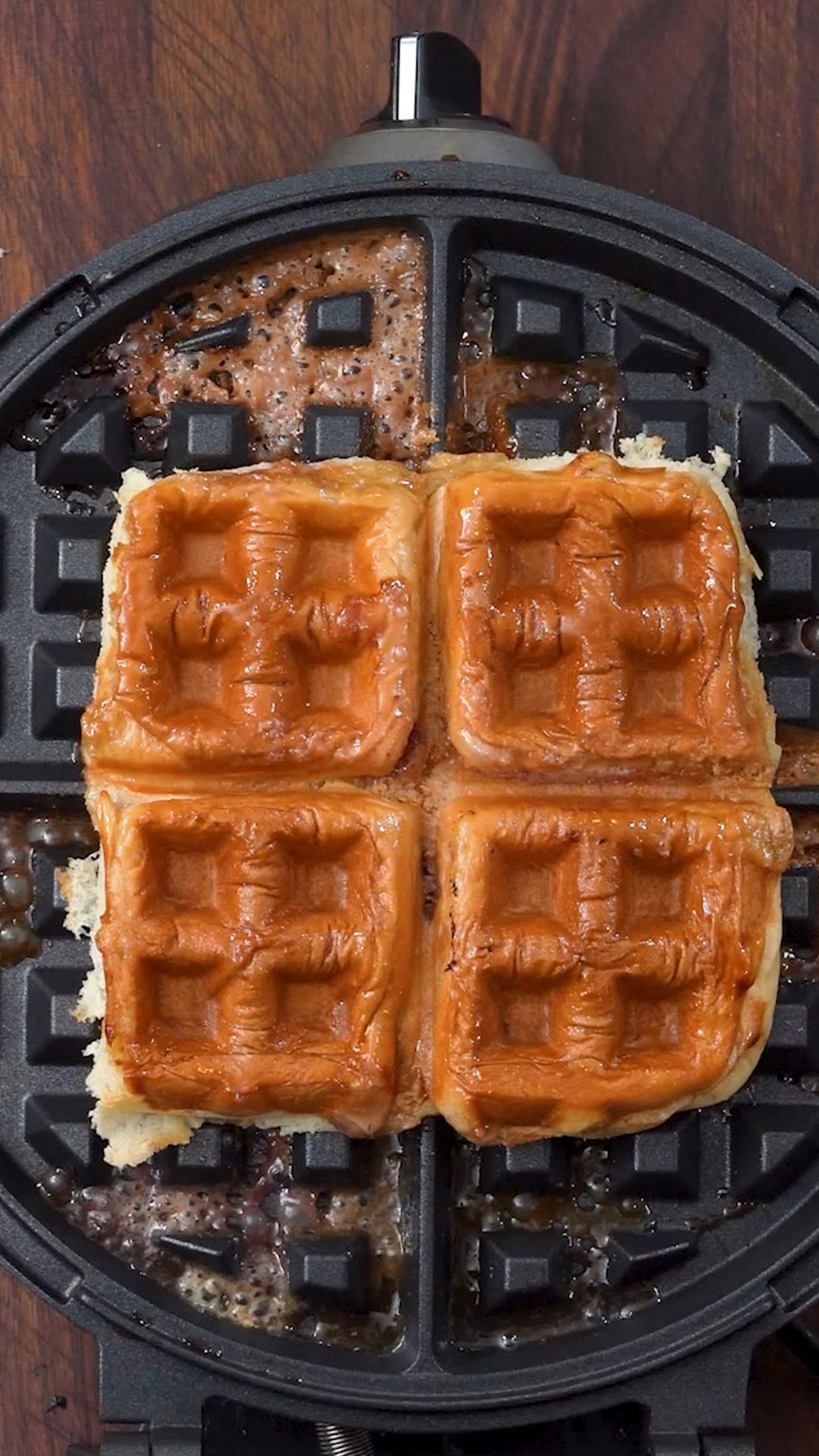Peanut butter & jelly waffles