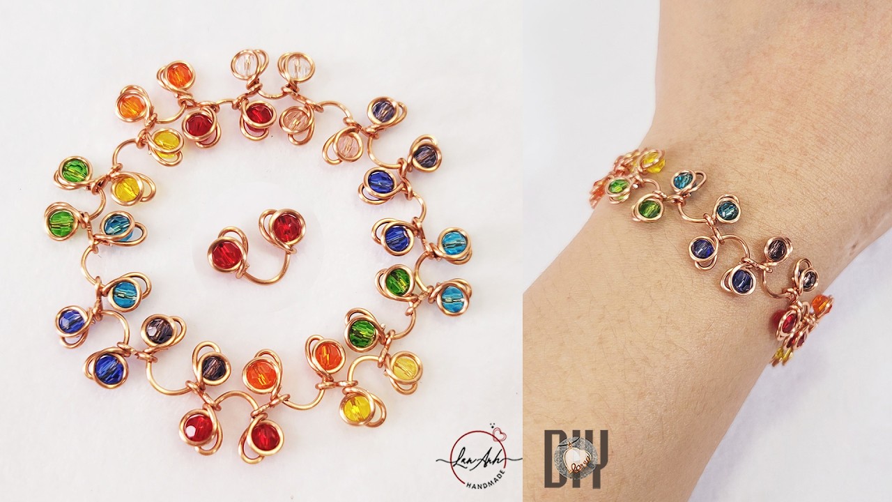 Easy wire and beads bracelet tutorial | Colorful heart balloons, smiley ...