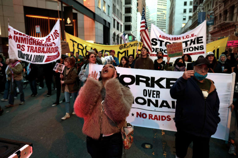 'We must stand up': San Francisco anti-ICE protest underway at Embarcadero
