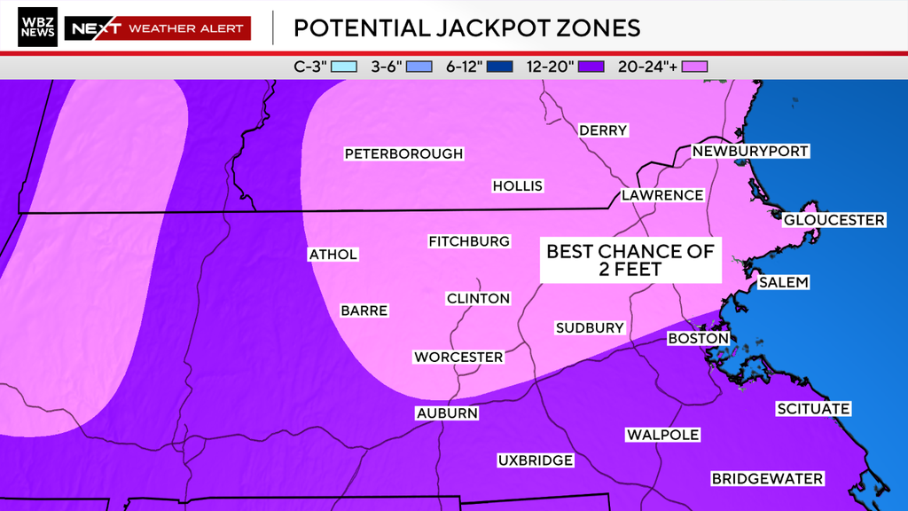Maps give in-depth look at Boston weather forecast for major snowstorm ...