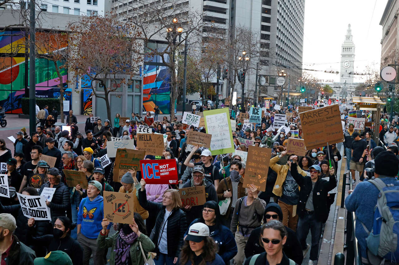 'We must stand up': San Francisco anti-ICE protest underway at Embarcadero
