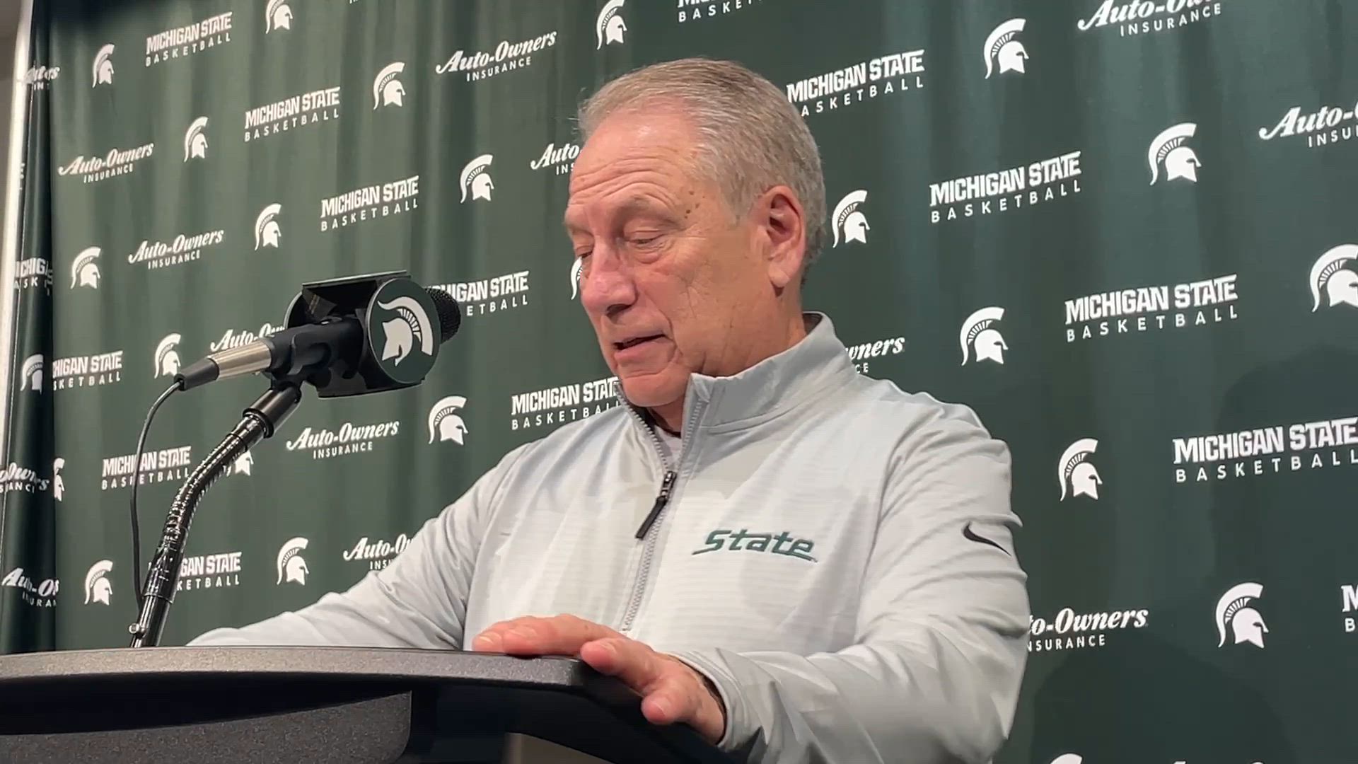 Michigan State Spartans head coach Tom Izzo on Cooper's three, Coen ...