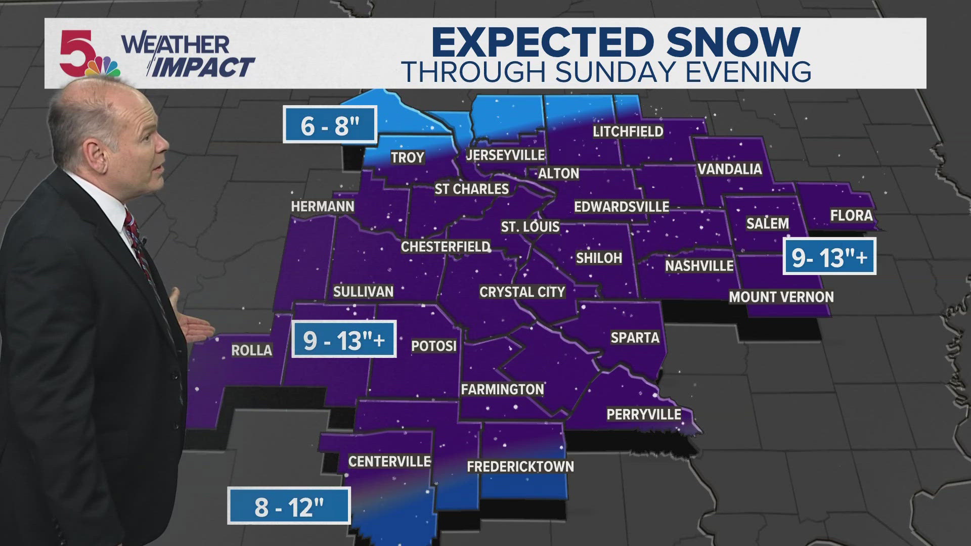 St. Louis winter storm: 5 p.m. update, overnight forecast