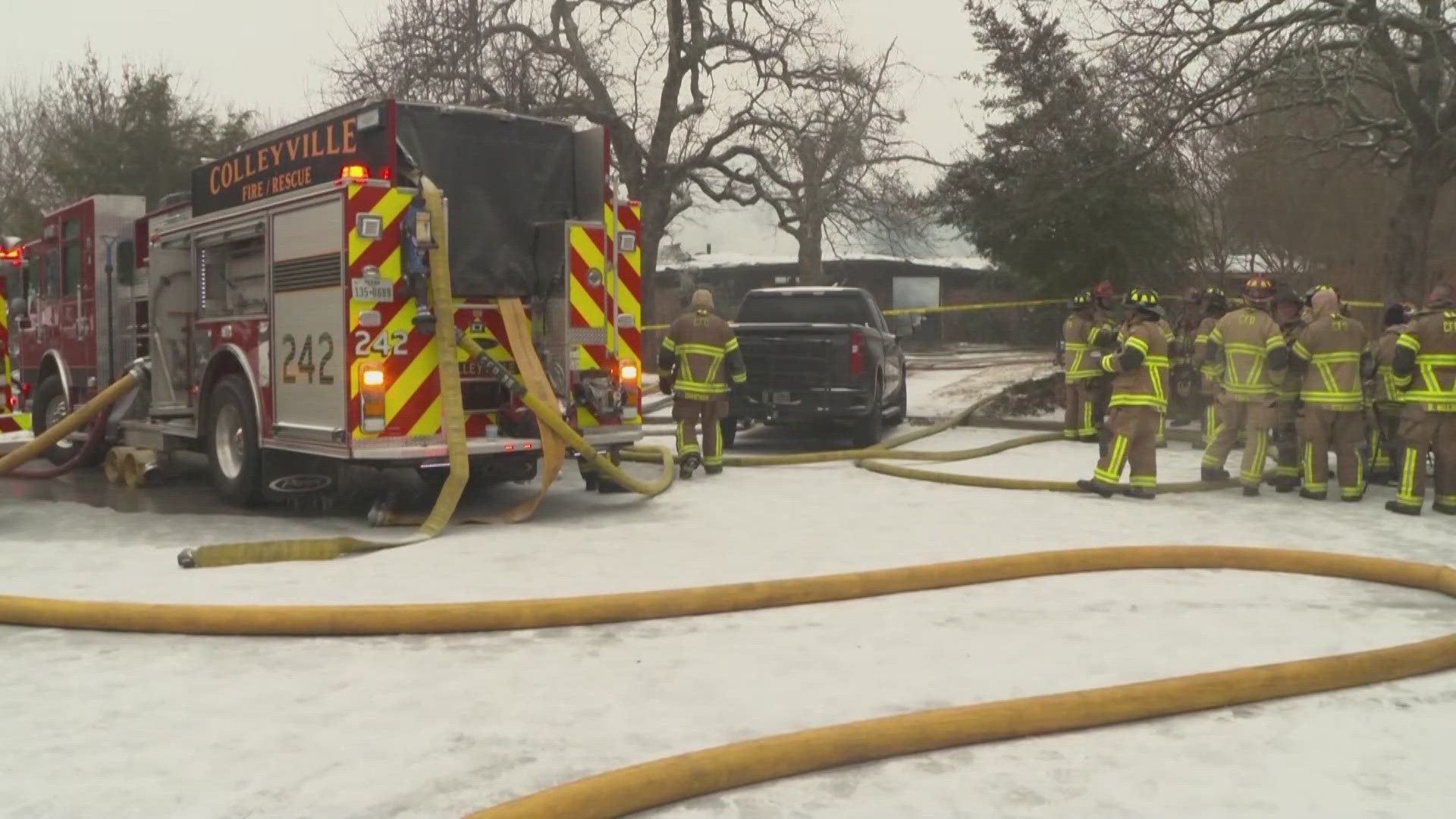 Two people found dead after house fire in Colleyville, officials said