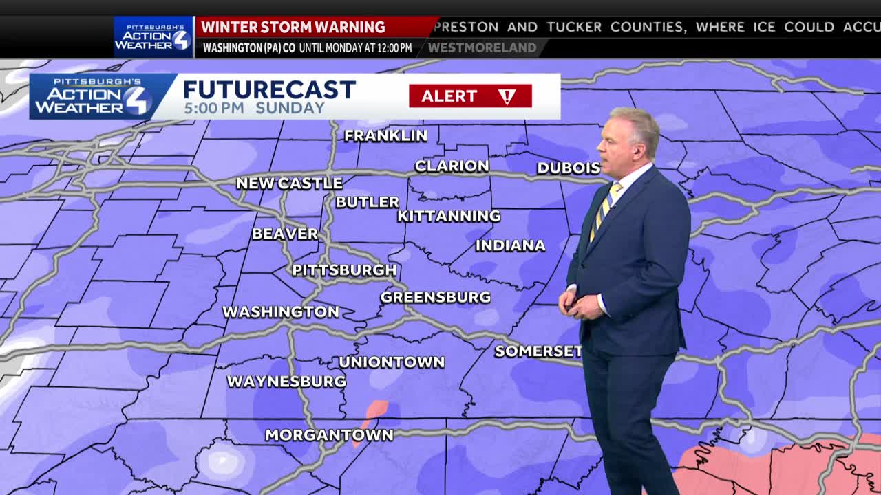 Snow makes way to western Pennsylvania