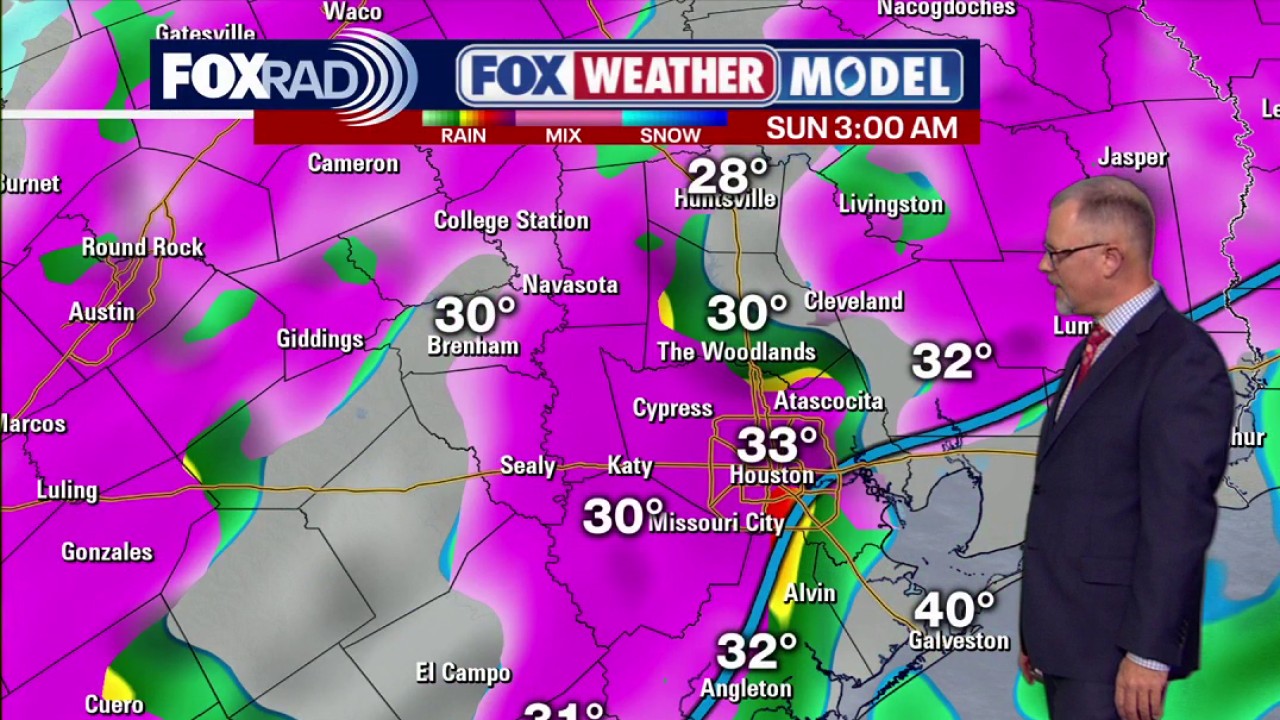 Houston winter storm forecast: Saturday overnight update