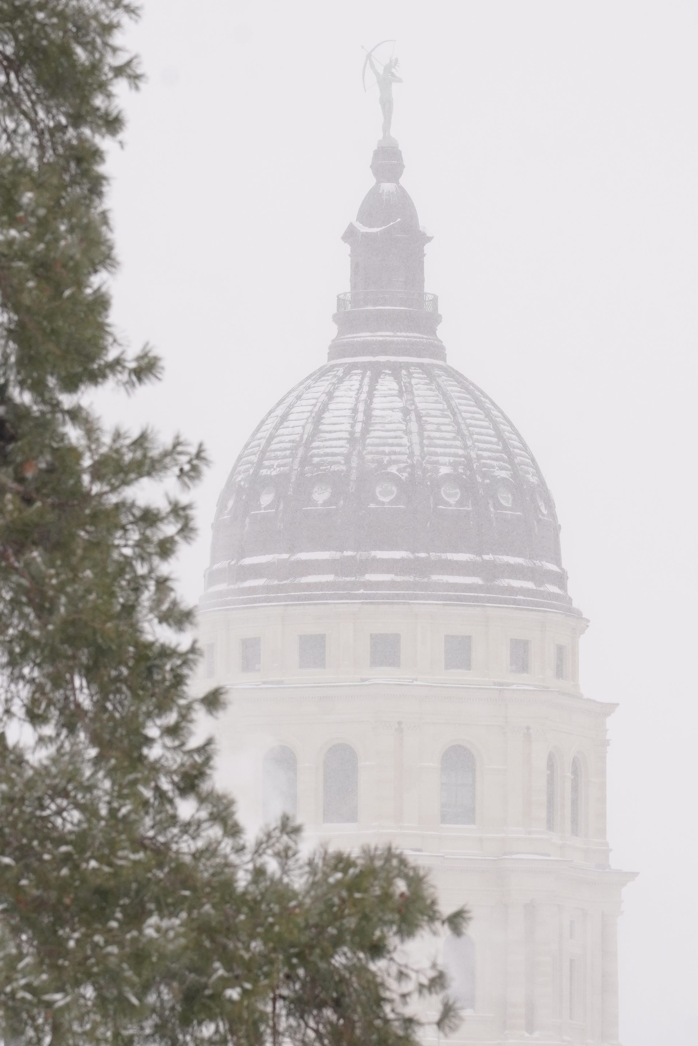 How much snowfall Topeka got in second wave of major winter storm