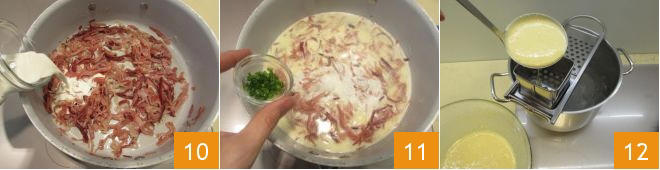 Spätzle with cream and speck