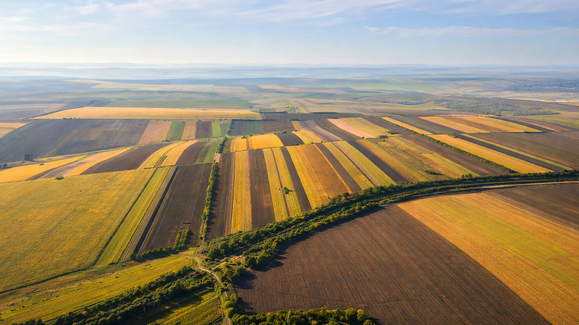 Moldovas landbrugsland set fra oven