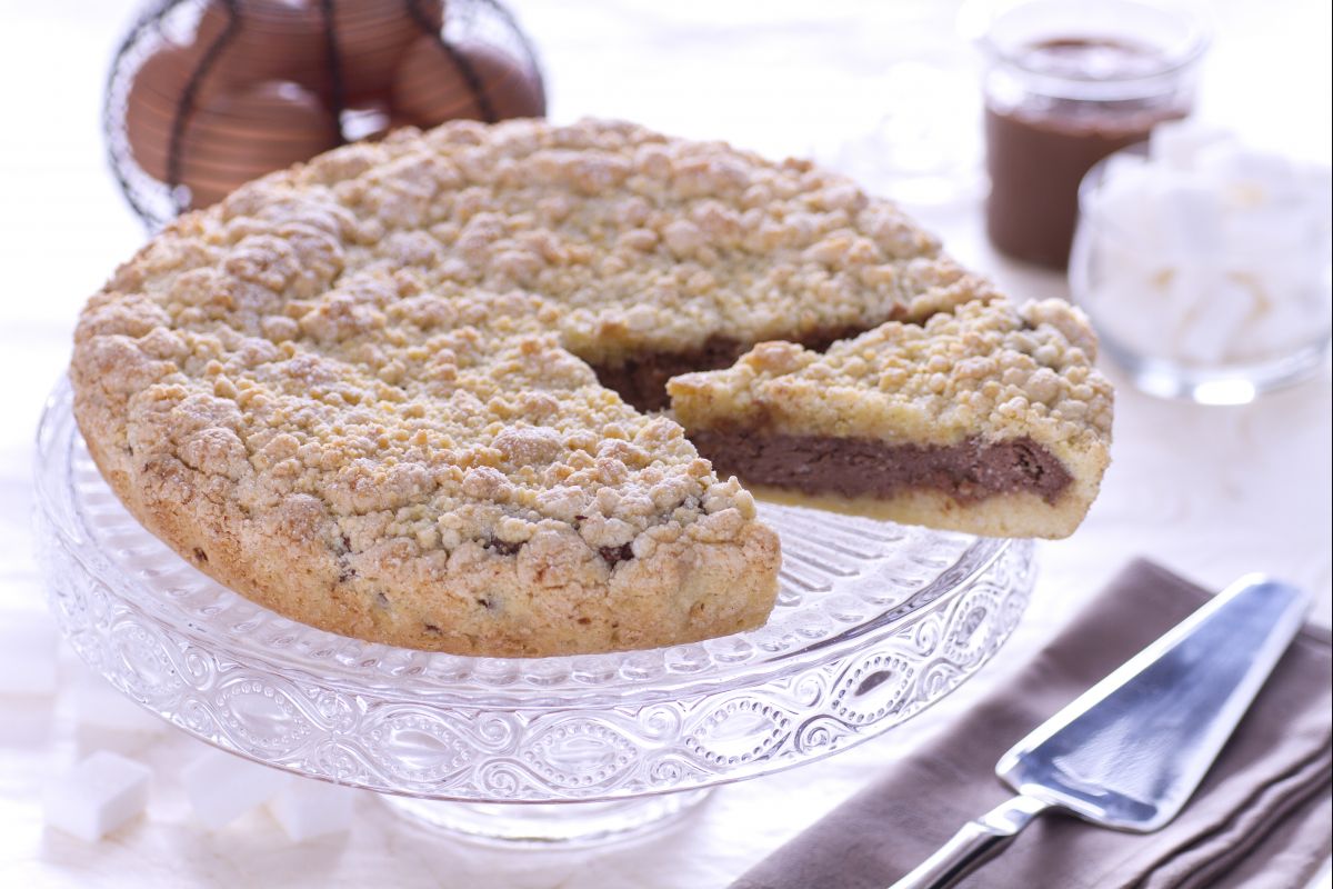 Nutella crumble cake