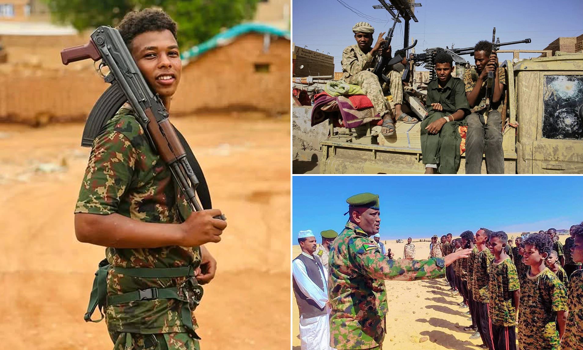The child soldiers smiling as they head to certain death in Sudan after ...