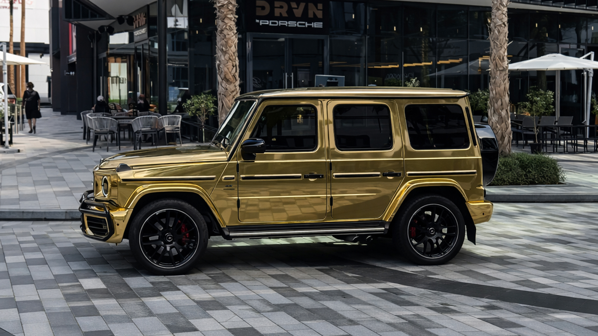 Gold wrapped Mercedes AMG G63 in Dubai