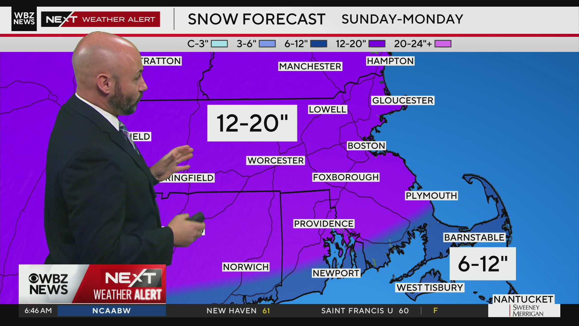 Weather forecast calls for nearly two feet of snow for Boston, most of ...