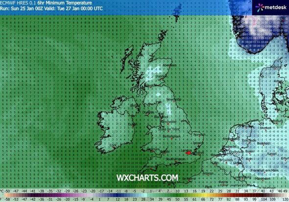 UK snow maps show 459-mile blizzards with 28 regions to be blanketed ...