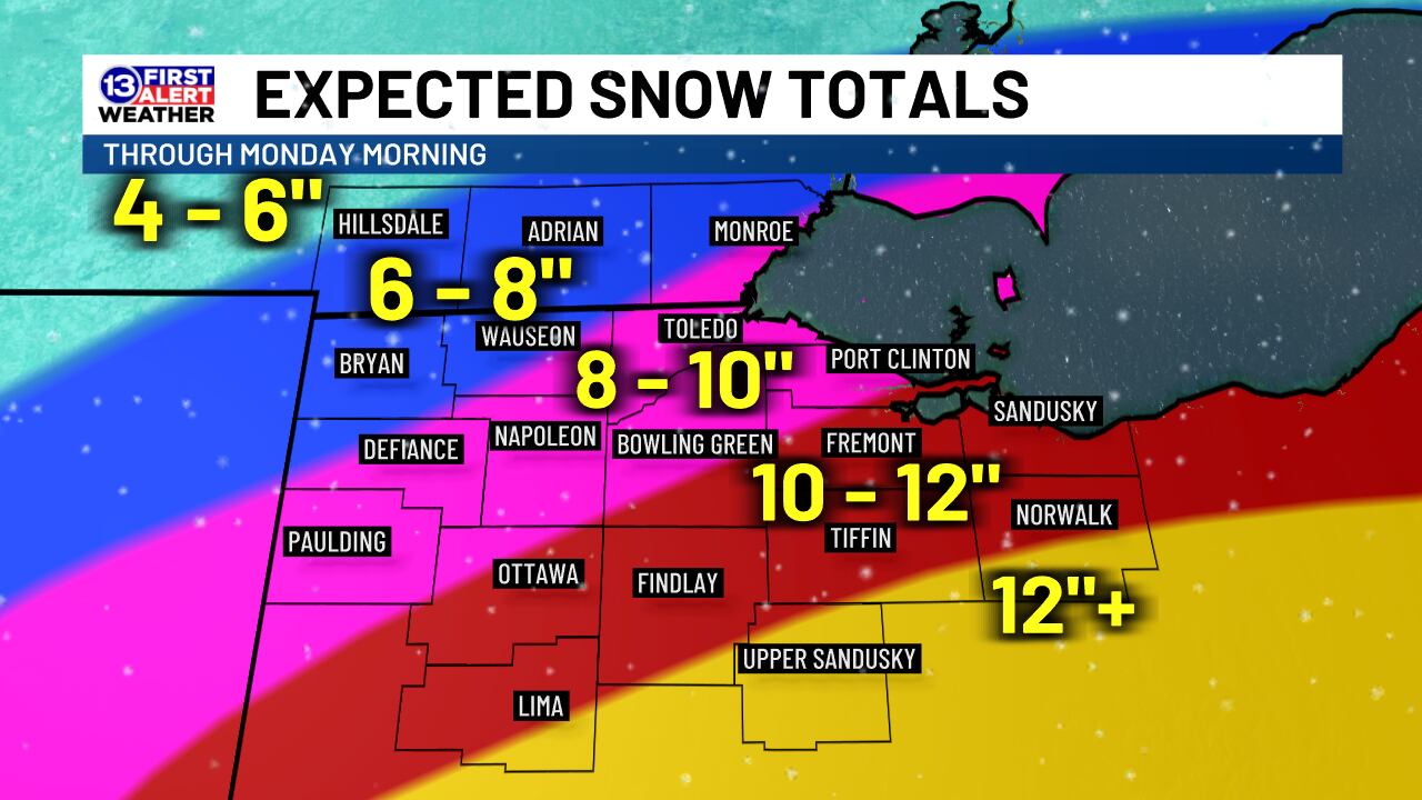 13 First Alert Weather Day: Major snow event hits NW Ohio/SE Michigan