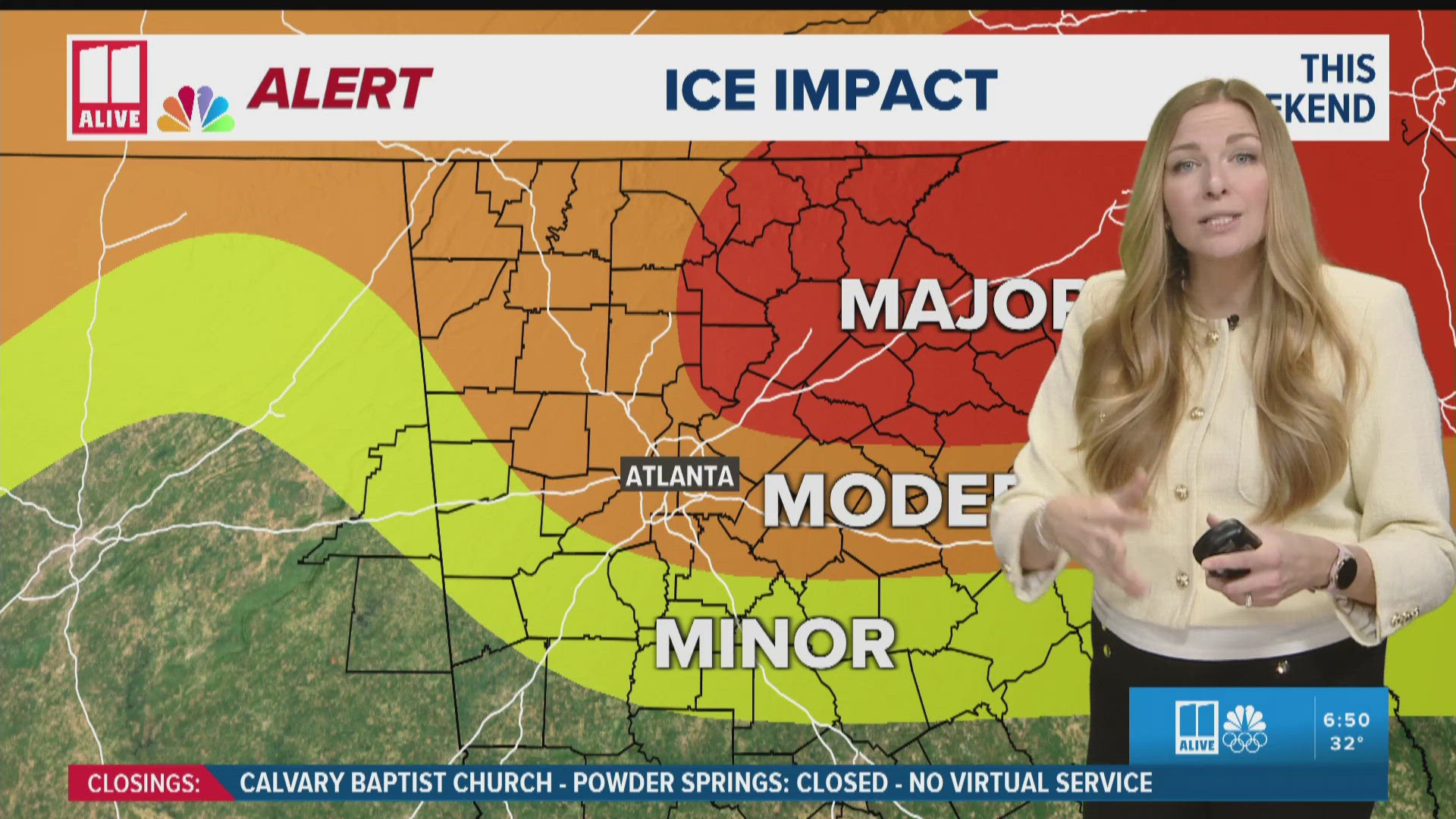 Winter storm forecast in Georgia