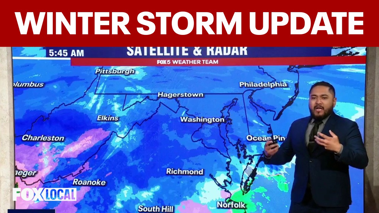 DC weather forecast: Snow falling across DC area