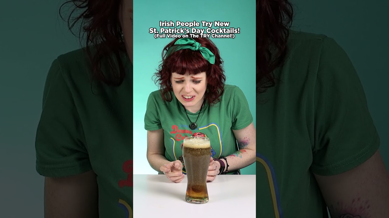 Trying the worst St. Patrick's Day cocktail #shorts