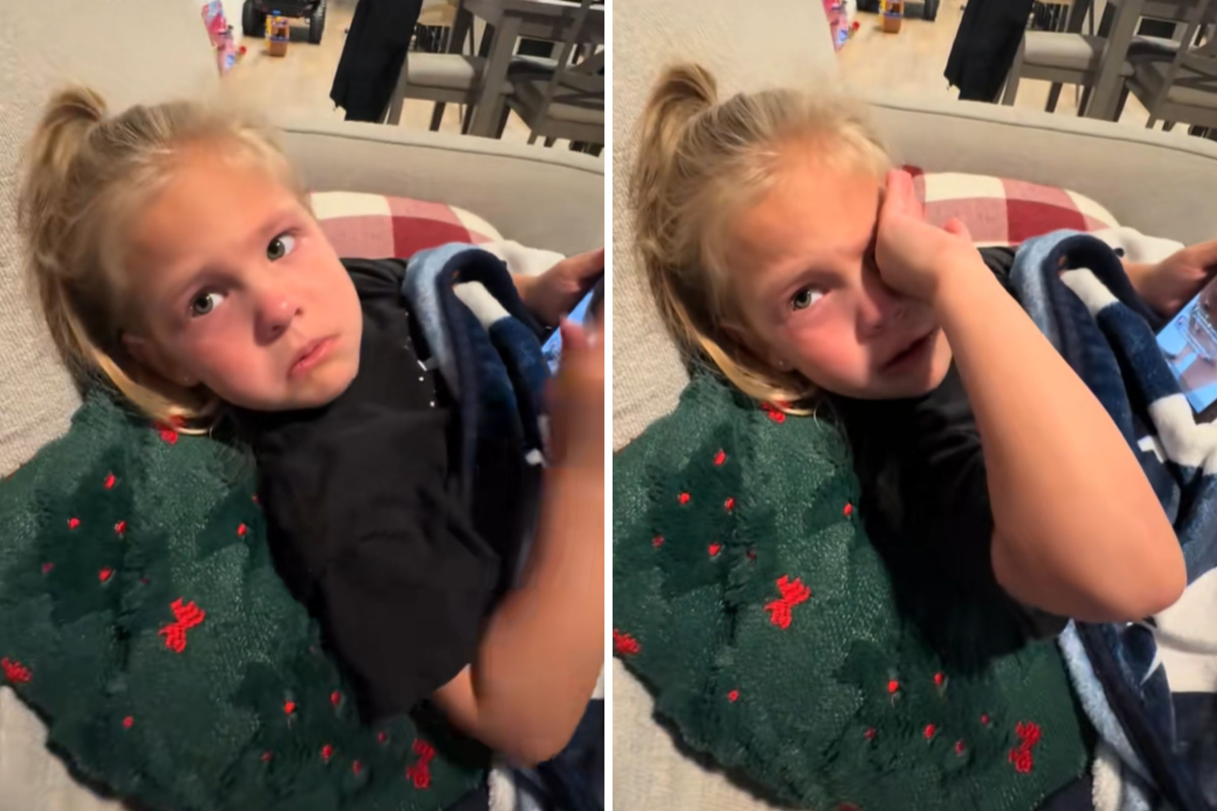 Girl, 3, sees footage from mom’s pregnancy, tears at what she says next