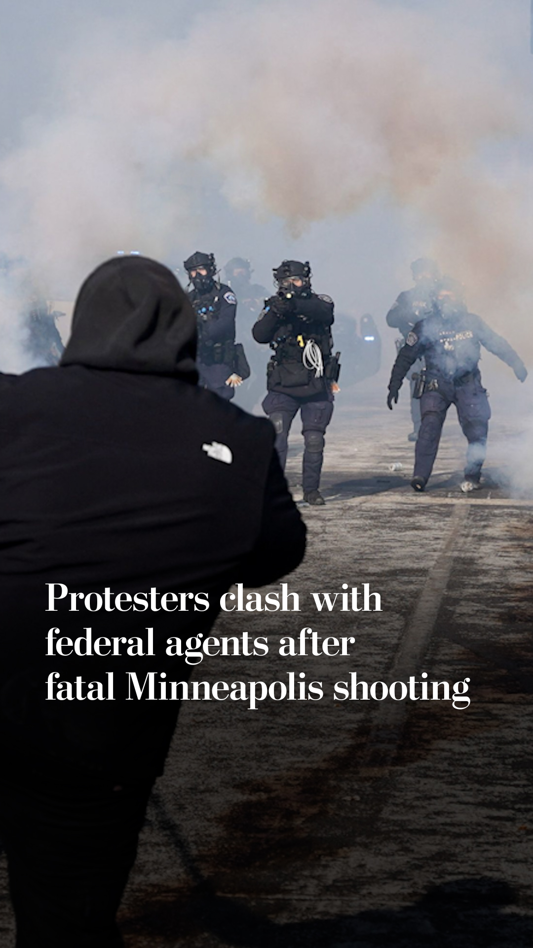 Protesters, federal agents clash after Minneapolis shooting