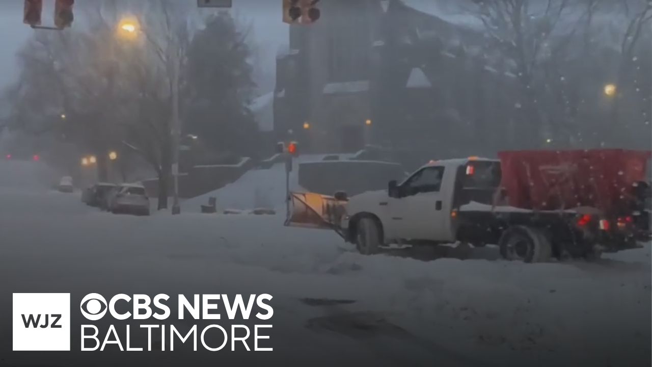 A look at road conditions in Baltimore during the 2026 snowstorm