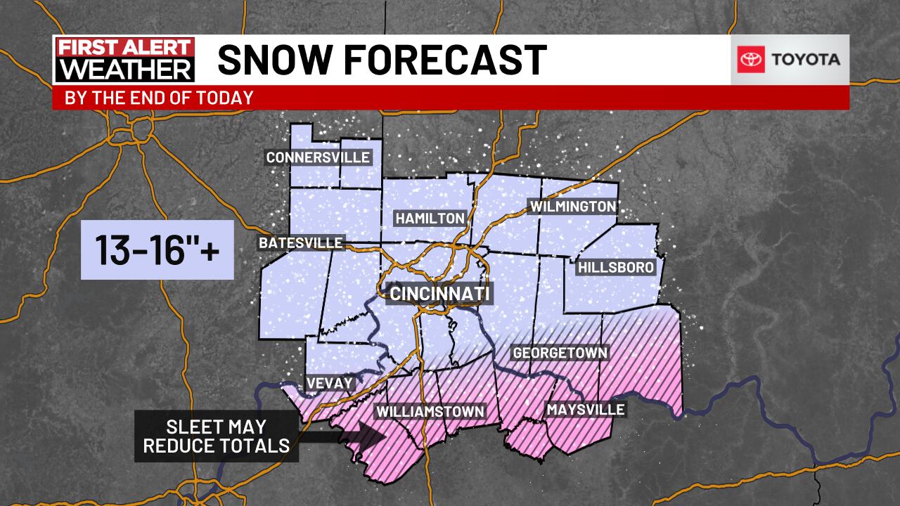 Major flight disruptions at CVG due to winter storm