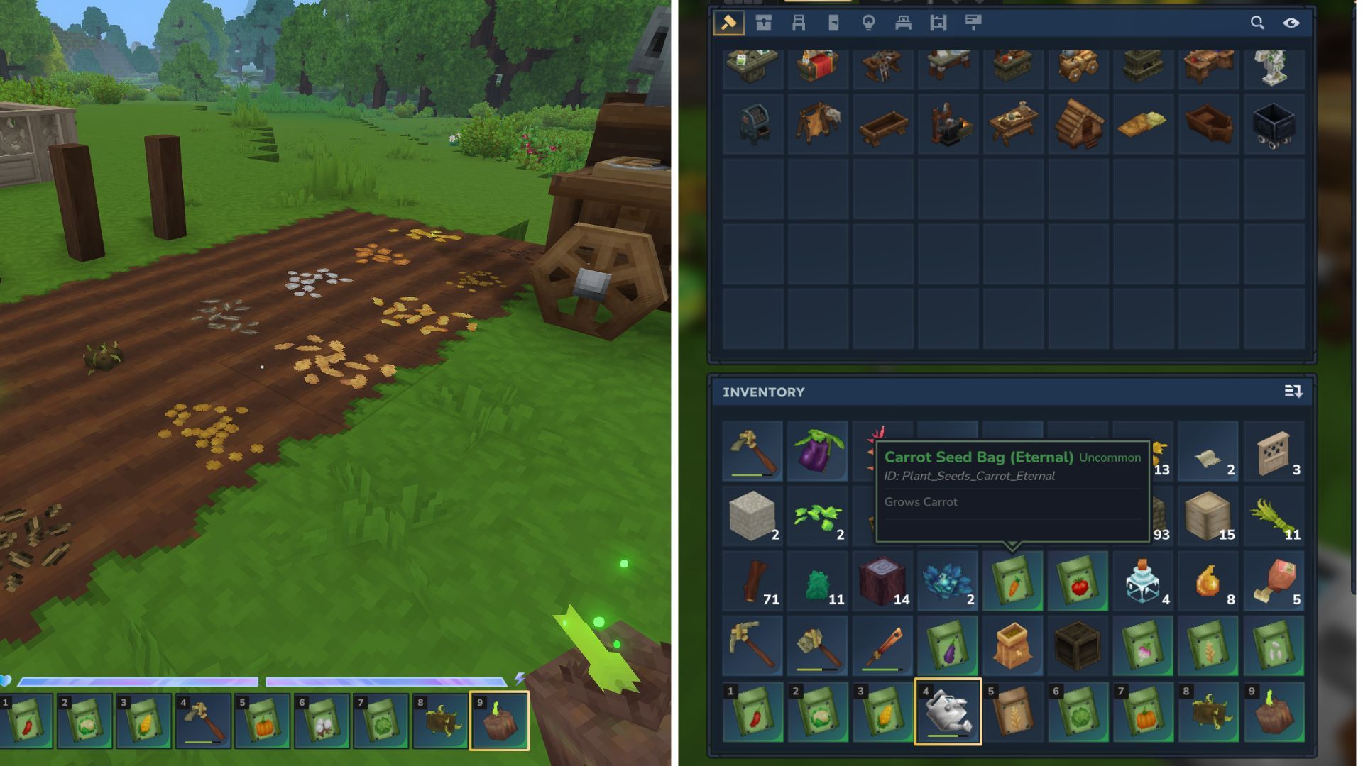 How to get and use eternal seeds in Hytale