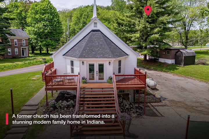 Former church built in 1942 transformed into a modern home