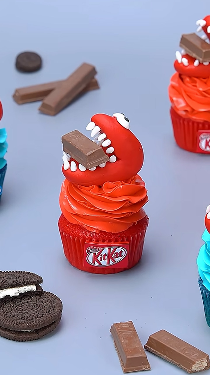 Cute monster inspired cake