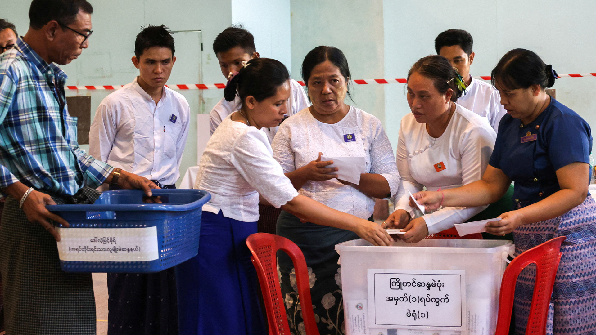 Myanmar holds final stage of disputed election as rebels continue fighting