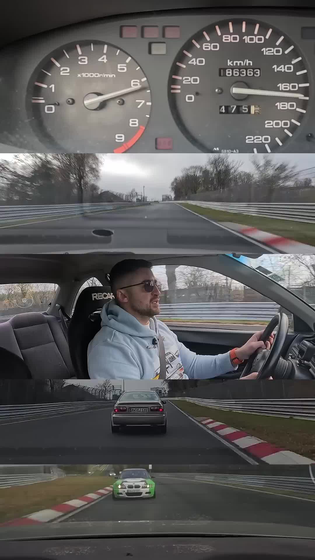 Difficult handling on cold tyres in road test