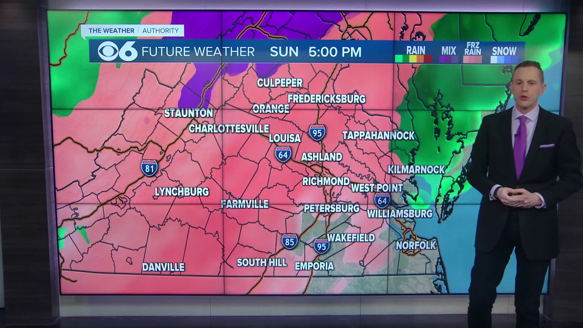 Hour-by-hour: 'Some gaps' in freezing rain in Virginia on Sunday (9 a.m ...