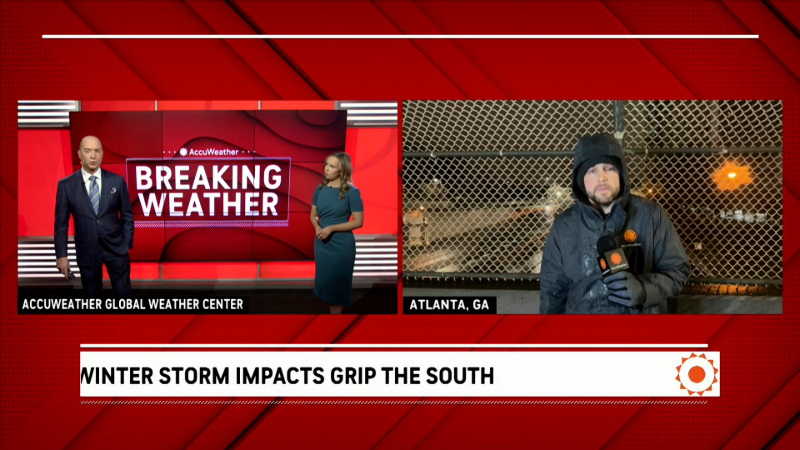Winter storm grips the south